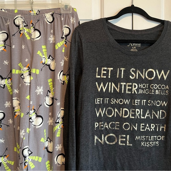 HUE | Intimates & Sleepwear | 2 Pc Winter Pj Set Hue Snowman Lounge ...